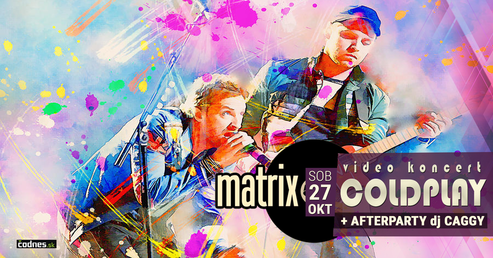COLDPLAY live video koncert + afterparty DJ Caggy | codnes.sk